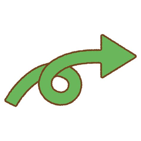 くるんとした矢印のイラスト 商用okの無料イラスト素材サイト ツカッテ