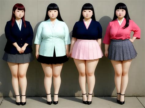 Ai Makes Images Three Beautiful Big Breasted Chubby Japanese Free