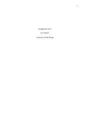 Assignment Unit Docx Assignment Unit Cs University Of