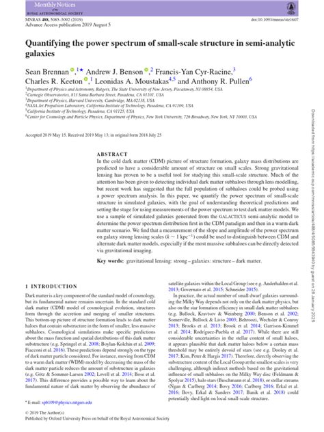 quantifying the power spectrum of small scale structure in semi