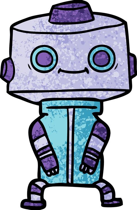 Cartoon Robot Character 12669439 Vector Art At Vecteezy
