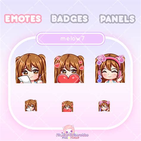 Custom Emote Artist Custom Twitch Graphics By Atelierastarotte On