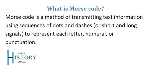How And When Was Morse Code Invented World History Edu