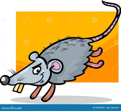 Ilustração Dos Desenhos Animados Do Rato Ou Do Rato Fotos de Stock