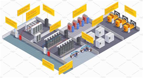 Data Center Isometric Composition Artofit