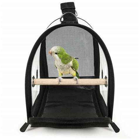 Portable Bird Cage Travel Carrier With Perch For Parrots Canaries