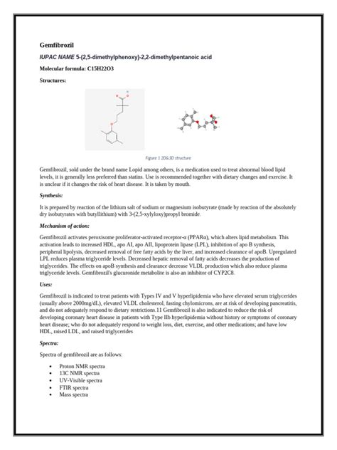 Gemfibrozil Pdf Organic Compounds