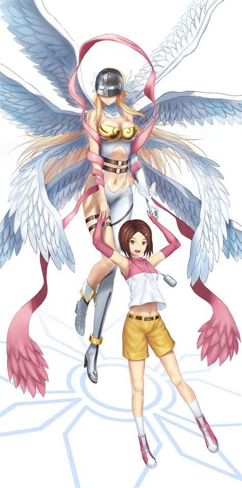 Yagami Hikari And Angewomon Digimon And 1 More Drawn By Tsukikanade