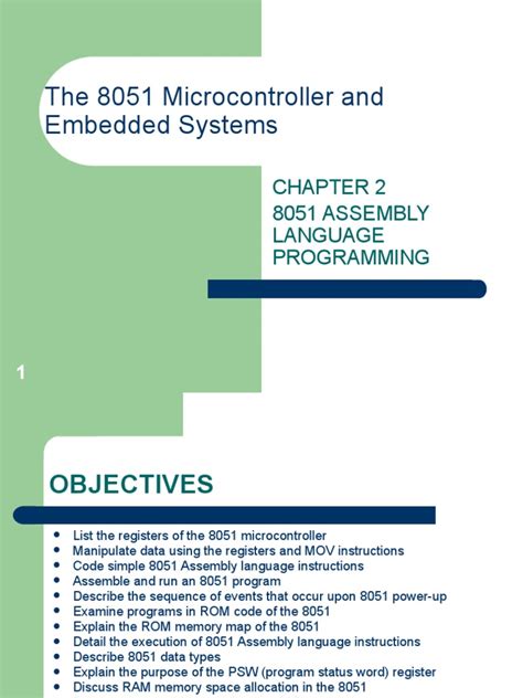 The 8051 Microcontroller And Embedded Systems 8051 Assembly Language Programming Pdf