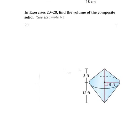 Solved In Exercises 23 28 Find The Volume Of The Composite Chegg Com