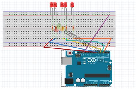 Arduino sırasıyla yanıp sönen led nasıl yapılır