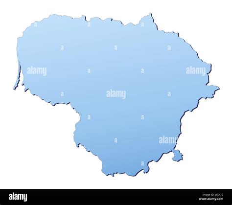 Esquema Aislado Azul Lituania Mapa De Degradado Atlas Mapa Del Mundo