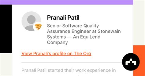 Pranali Patil Senior Software Quality Assurance Engineer At Stonewain
