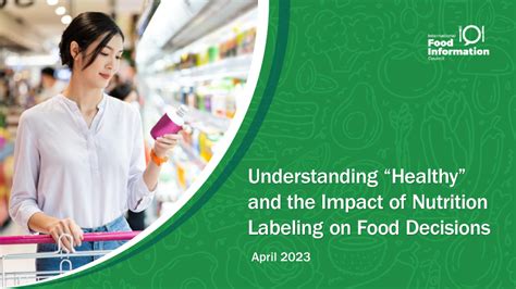 Ific 调查 ： 了解 “健康 ” 和营养标签对食品决策的影响