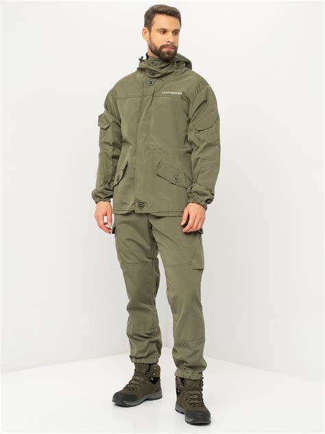 Костюм Huntsman Горка-3, демисезонный хаки, тк. смесовая рипстоп ...