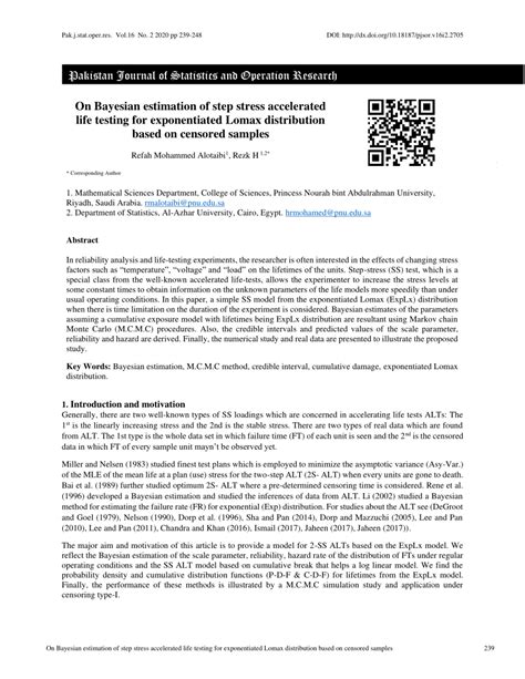 Pdf On Bayesian Estimation Of Step Stress Accelerated Life Testing