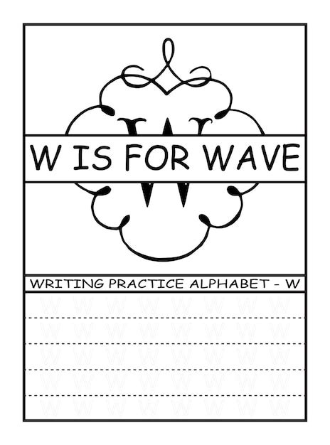 아이들을 위한 알파 쓰기 연습 Az 글자를 쓰는 법 프리미엄 벡터