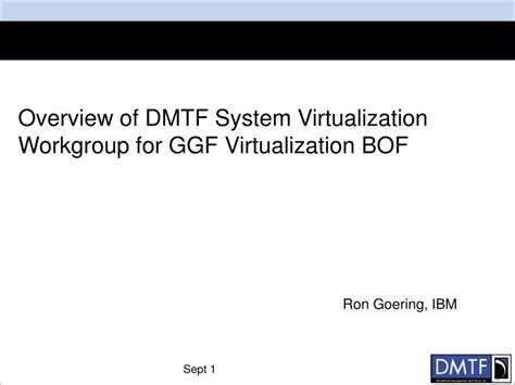 Ppt Overview Of Dmtf System Virtualization Workgroup For Ggf Virtualization Bof Powerpoint