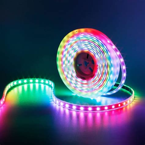 Ws2812b Waterproof Ip67 60 Pixel1m Addressable Pixel Strip 5 Meter