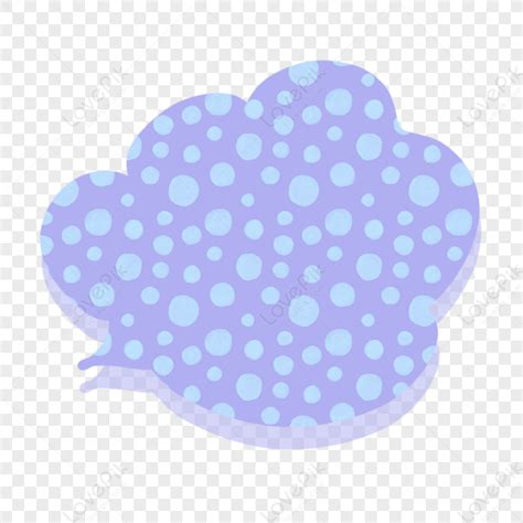 Purple Cloud Polka Dot Dialog Frame Text Box Pop Dialog PNG Hd