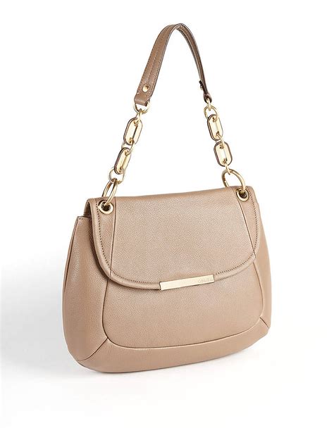 Calvin Klein Leather Hobo Shoulder Bag In Natural Lyst