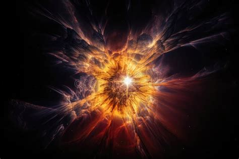 A Star Going Supernova With The Explosion Visible In The Corona Stock