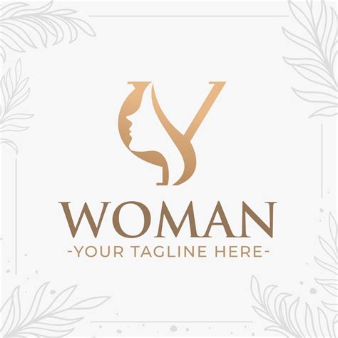 Premium Vector Beautiful Letter Y Monogram Logo With Woman Silhouette