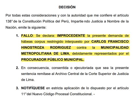 A días de la Toma de Lima PJ rechaza demanda para anular acuerdo que declara intangible el