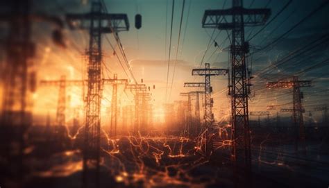 Silhouette Of Steel Industry Power Supply Built With Engineering