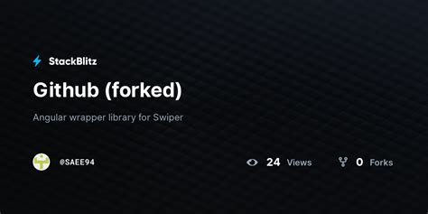 Github Forked StackBlitz