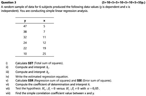 Solved Question 5105510510555p Random Sample Of Data For