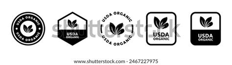 Usda Organic Vector Signs Product Packaging Stock Vector Royalty Free 2467227975 Shutterstock