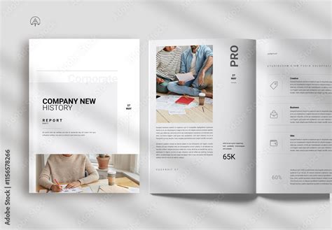 Company New History Brochure Template Stock Template Adobe Stock