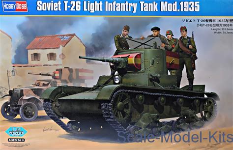 Hobby Boss - Soviet T-26 Light Infantry Tank Mod.1935 - plastic scale ...