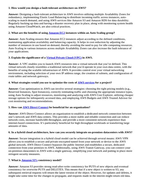 About Aws Interview Question 2024 Pdf Amazon Web Services Cloud Computing