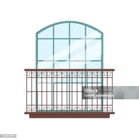 Immeuble Dappartements Avec Balcon Et Fenêtre Illustration De Vecteur
