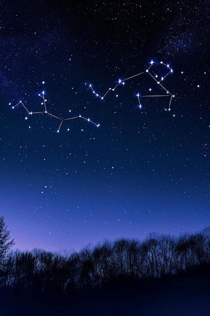 Premium Photo A 3d Digital Art Theme With Star Constellations Forming