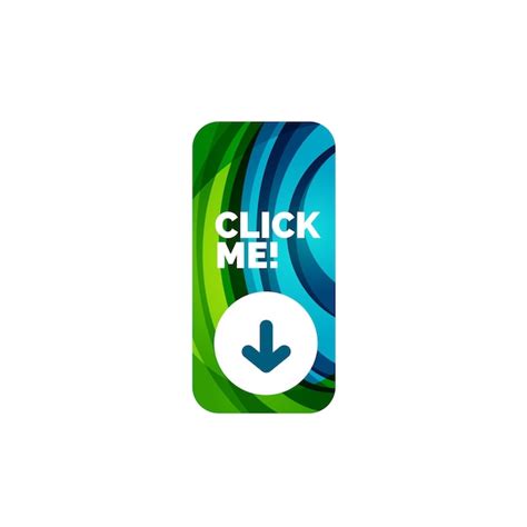 Premium Vector Abstract Rectangle Button Template