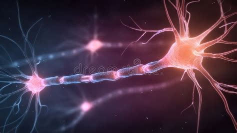 Detailed Diagram Of A Nervous System Highlighting Synapses With A Glowing Effect And Vibrant