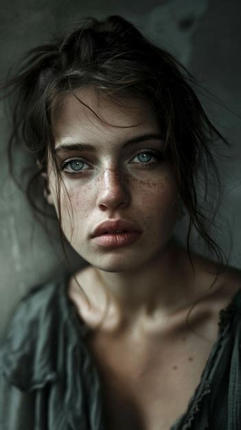 Premium Photo Arafed Woman With A Teary Face And A Messy Hair