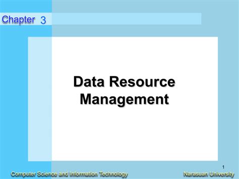 Data Resource Management