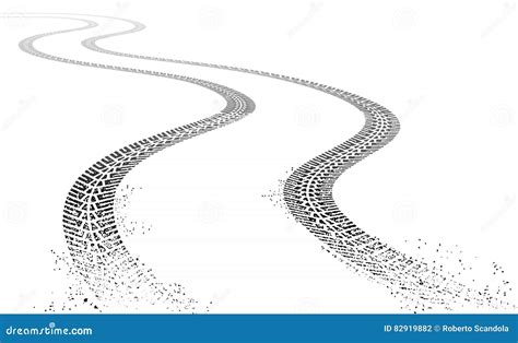 Vector Grunge Tire Tracks Stock Vector Illustration Of Motorcycle