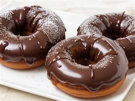 Premium Photo Chocolatey Dounuts