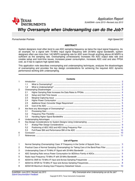 Oversampling Vs Undersampling Analog To Digital Converter Sampling