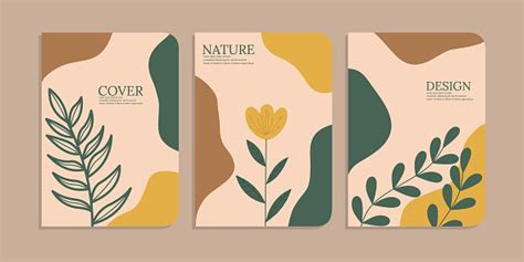 손으로 그린 꽃 장식이 있는 책 표지 디자인 세트 추상 복고풍 식물 배경size A4 노트북 플래너 브로셔 책 카탈로그 0명에 대한 스톡 벡터 아트 및 기타 이미지 Istock