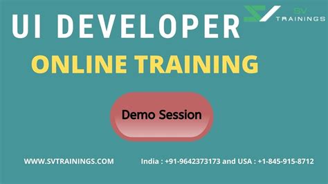 Ui Developer Online Training Demo Session Ui Developer Training Youtube