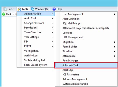 Configure The Scheduled Email Task