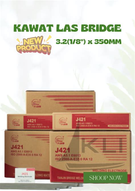 KAWAT LAS BRIDGE J421 4AWS.A5.1 E6013 3.2(1/8") x 350MM RA-12 | Lazada ...
