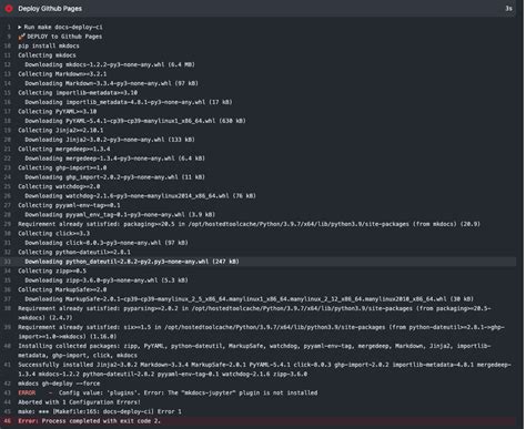 🐞 resolve issue with release workflow and mkdocs jupyter · issue 471