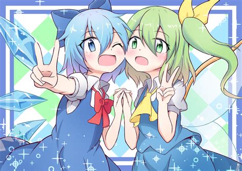 河上 なこ On Twitter 新しいヘッダー用に描いてみた 東方project 大妖精 チルノ